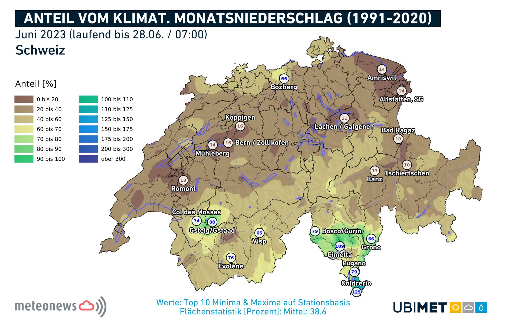 MeteoNews: En route pour le deuxième mois de juin le plus chaud! (28 ...