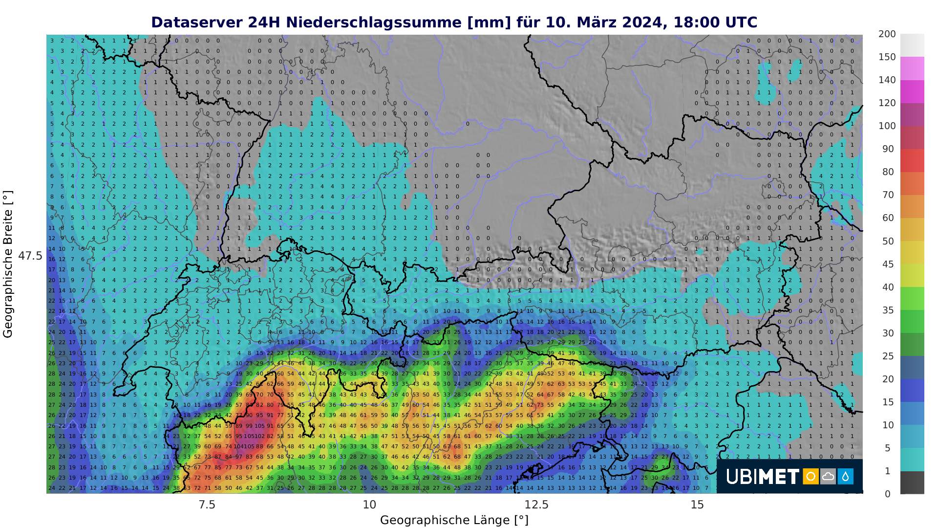 MeteoNews: Foehn and mild in the north, cloudy in the south (7. March 2024)