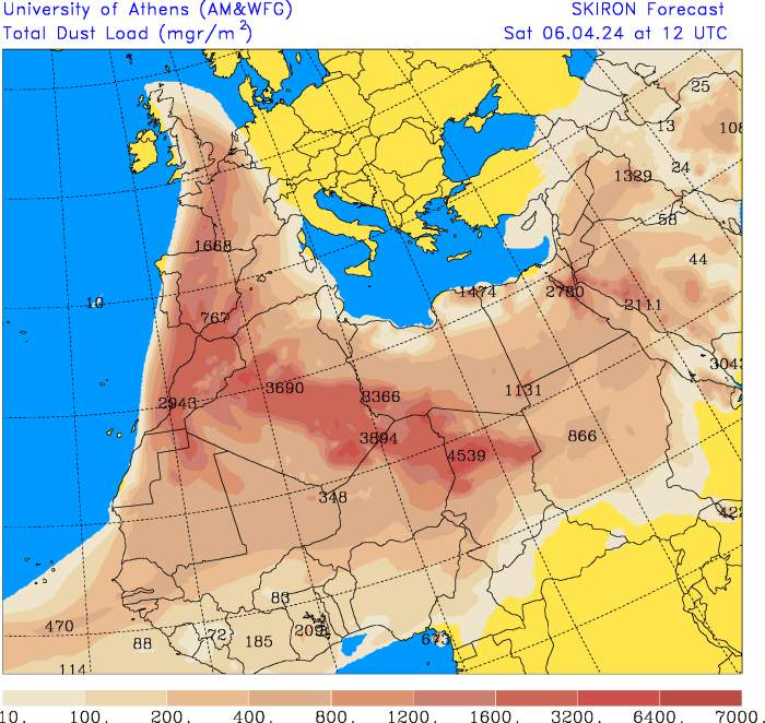 MeteoNews: Du sable du Sahara en France ce week-end (5 avril 2024)
