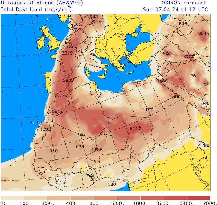 MeteoNews: Du sable du Sahara en France ce week-end (5 avril 2024)