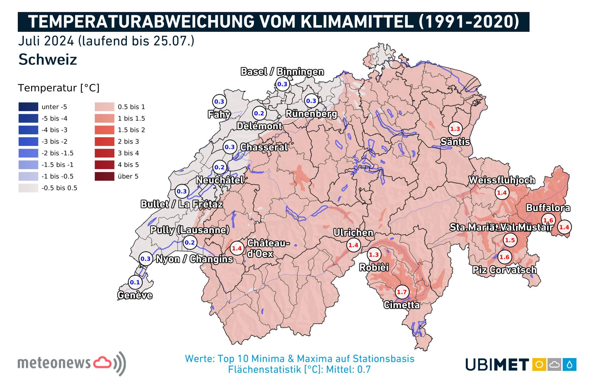 MeteoNews: July mid-term review: too cloudy and too wet (16. July 2024)