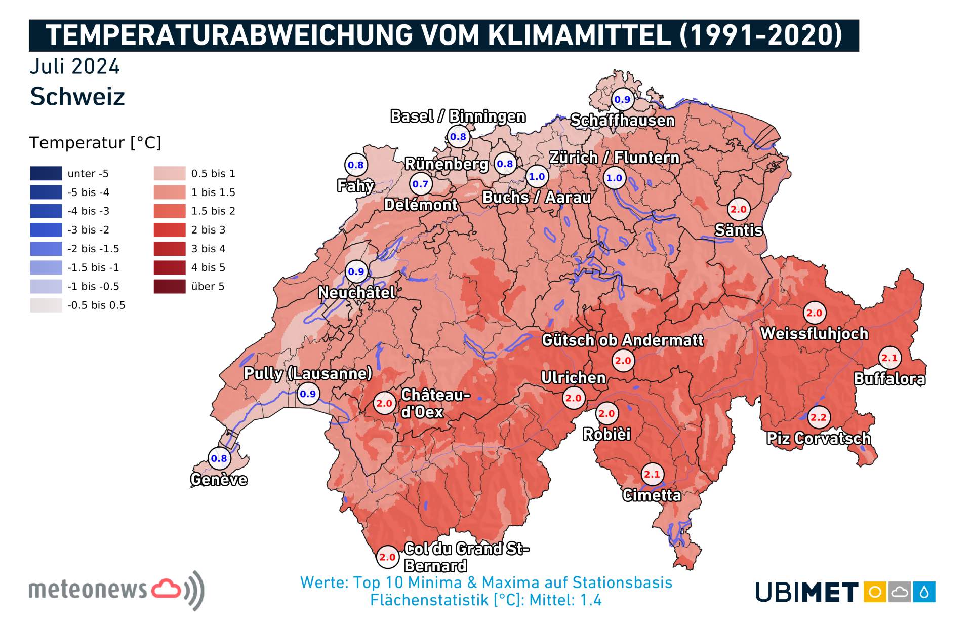 MeteoNews: July mid-term review: too cloudy and too wet (16. July 2024)
