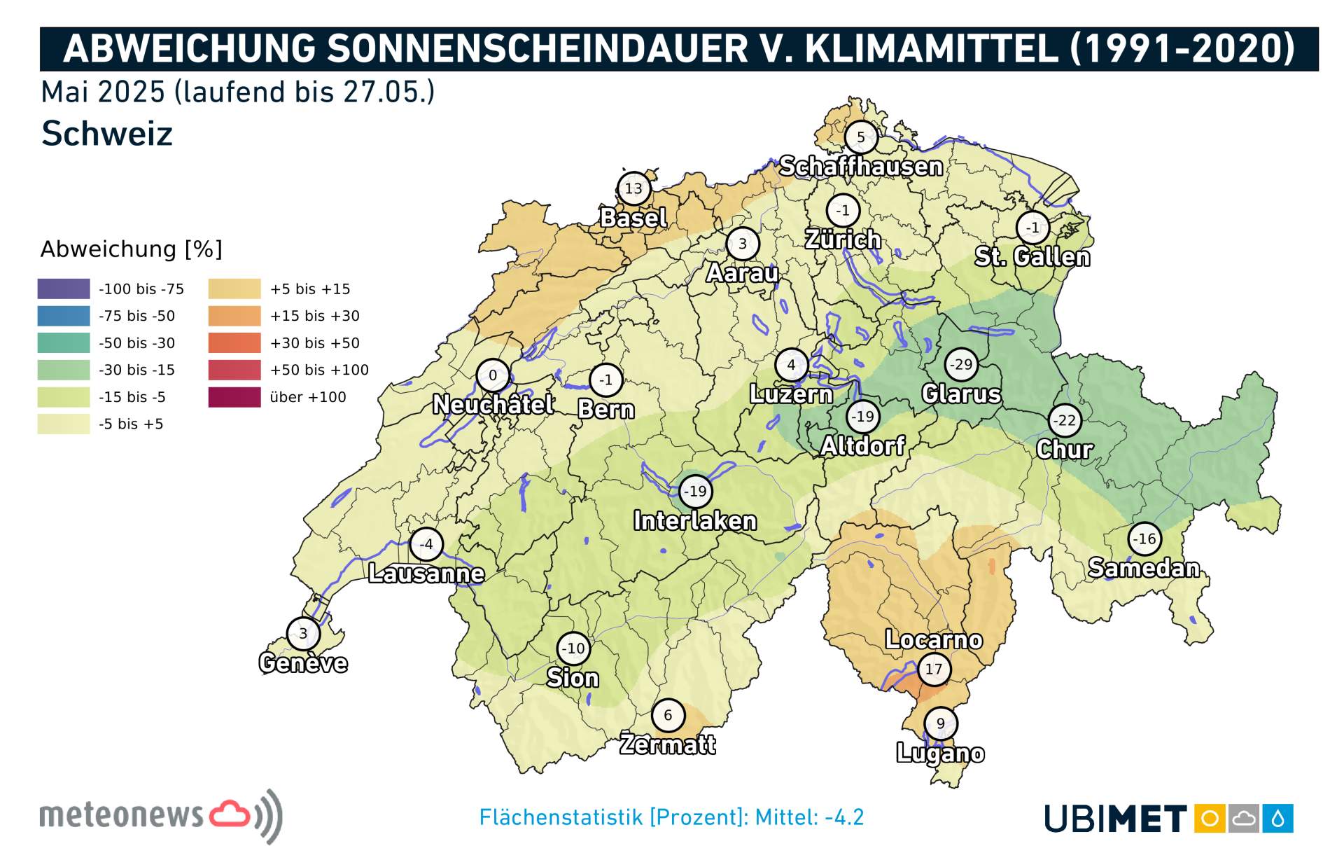 MeteoNews: A climatic bullseye in May 2025 (16. May 2025)