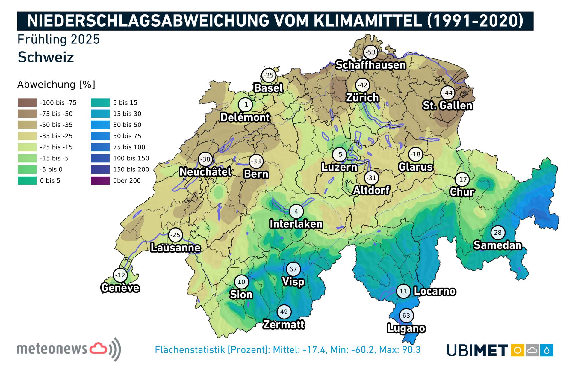MeteoNews: Meteorological spring balance 2025 (3. June 2025)
